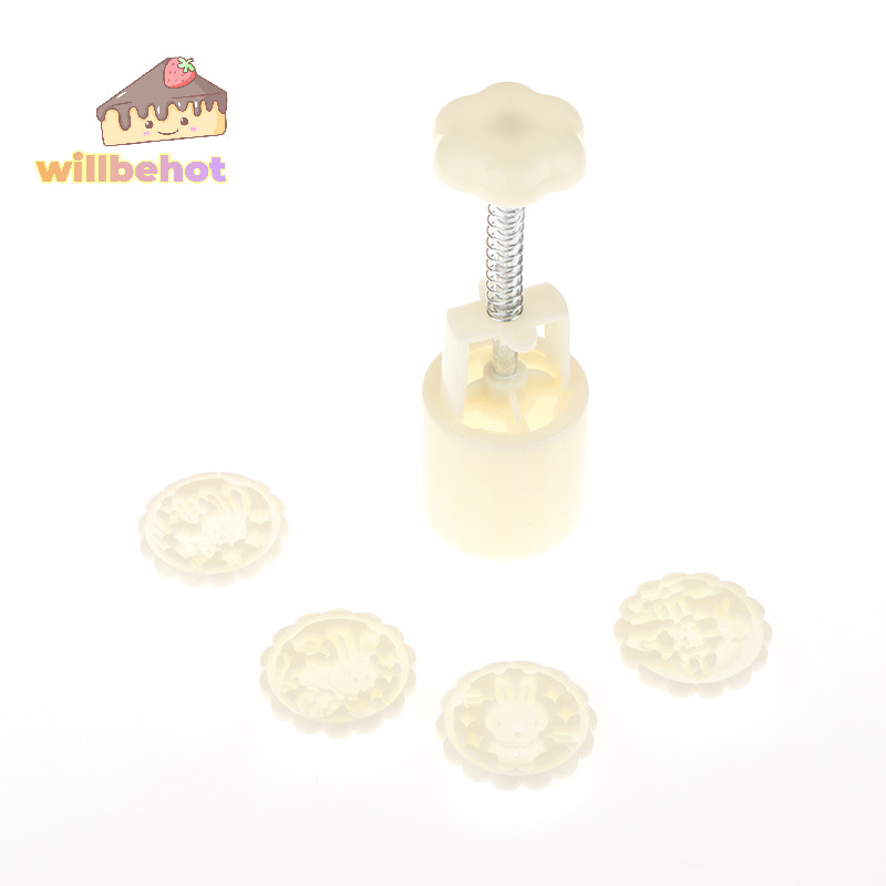 [WillbehotT] Mooncake Mold Ice Skin Mung Bean Cake Making Model Dim Sum ...