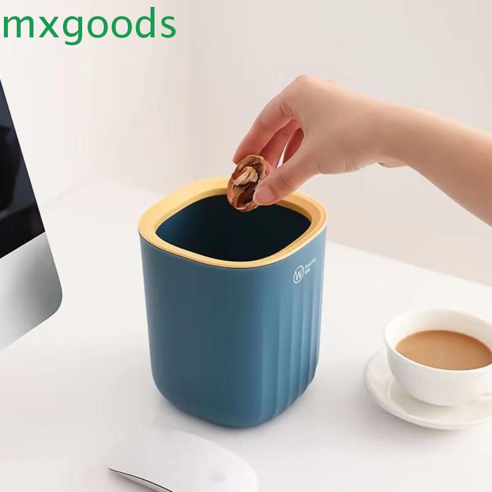 Mxgoods ถังขยะขนาดเล็ก,ถังขยะตั้งโต๊ะที่ทนทานสะดวก,ตะกร้าขยะพลาสติกหนาสร้างสรรค์โต๊ะเครื่องแป้ง ...