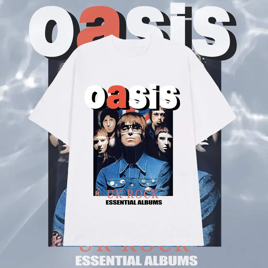 เสื้อ Oasis T-Shirt Is Back To 2024 ฝ้าย 100% ลายวง Oasis ขนาดใหญ่ ไซซ์ ...
