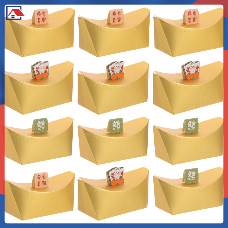 Gold Ingot Candy Box 12 ชิ้นกล่องของขวัญสําหรับปัจจุบันบรรจุกรณีบรรจุ ...