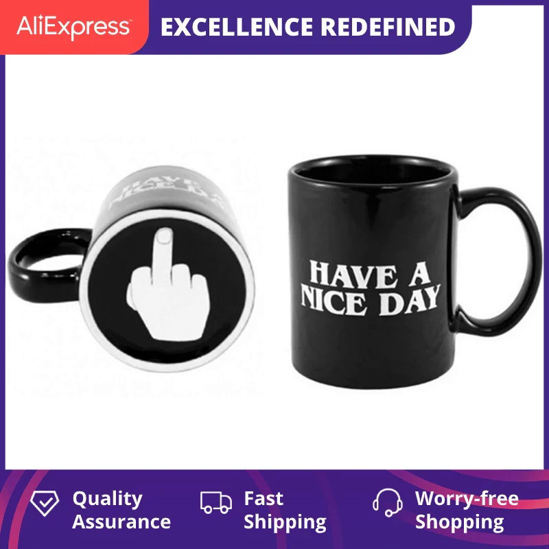 Funny Middle Finger mugs,Have a Nice Day Coffee Mug Creative Cup for ...