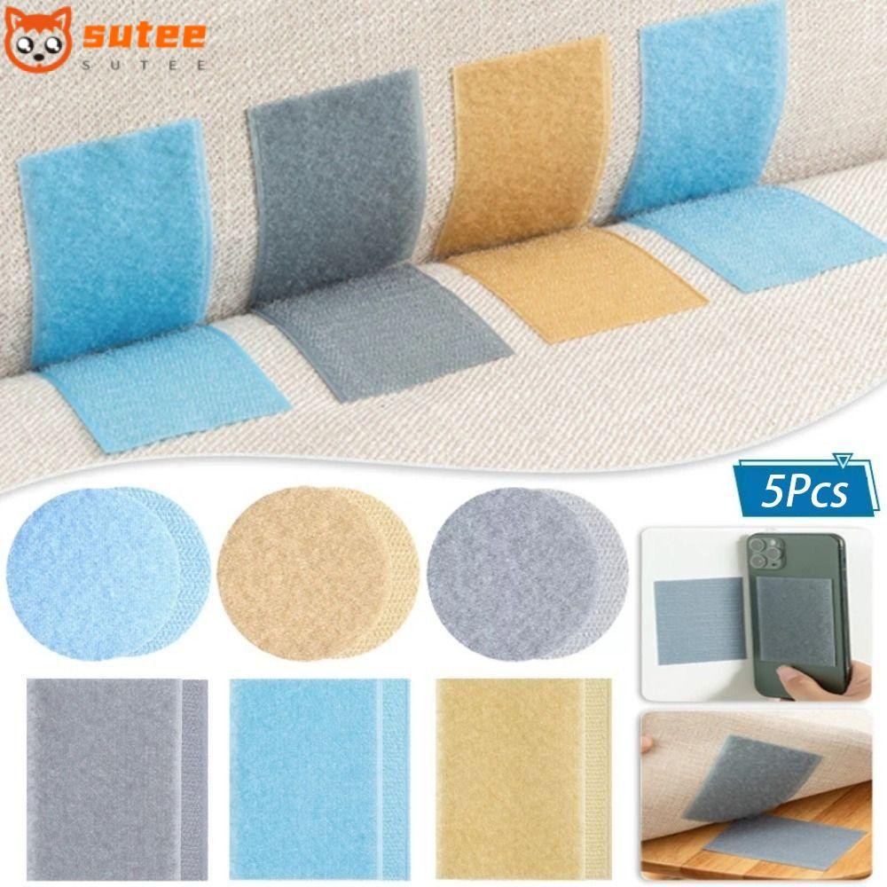 Suteee 5 ชิ้น Magic Fastener,ที่มองไม่เห็น Self-Adhesive Hook และ Loop ...