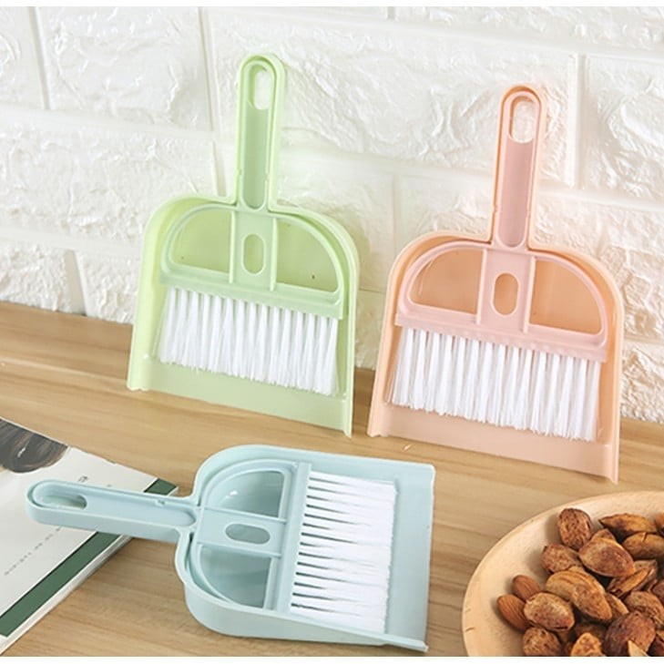 2in1 mini Broom and Dustpan Set Dust Pan with Handle Cleaning Brush ...