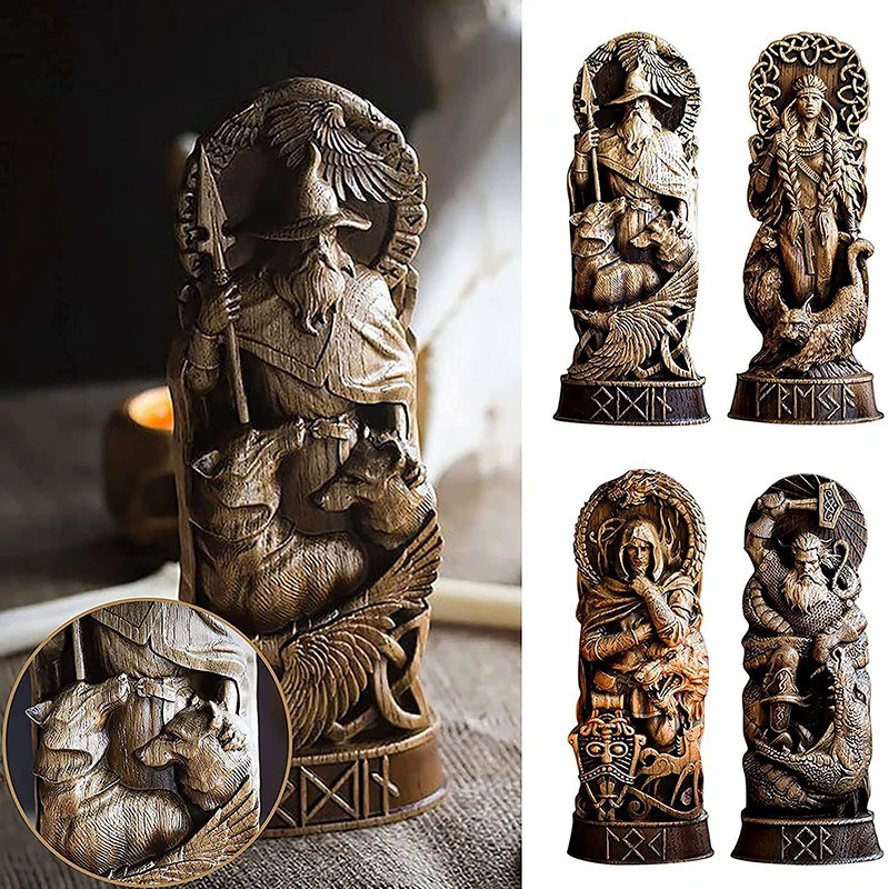 Freyja Statue Freya Norse Gods Carving Altar Heathen Asatru Viking God ...