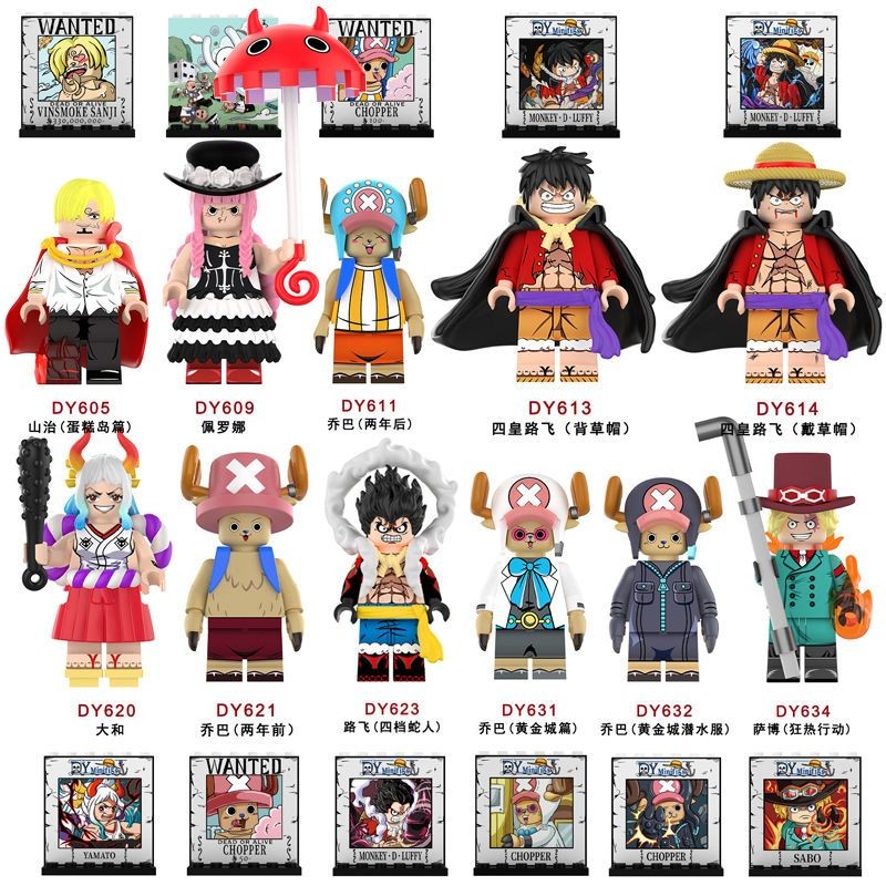 One Piece Luffy Building Block มินิของเล่นรูปอะนิเมะการ์ตูนการศึกษา ...
