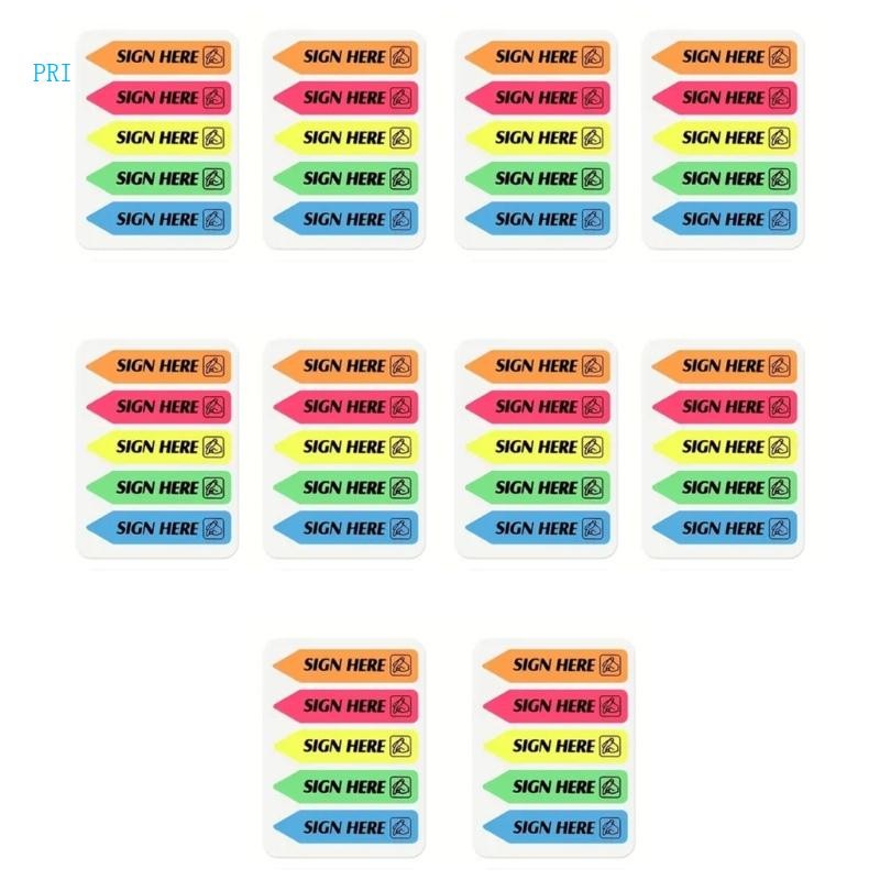 Pr Sign สติ๊กเกอร์ป้าย Here Tabs Easy to Post Sign Date Here Stickers ...