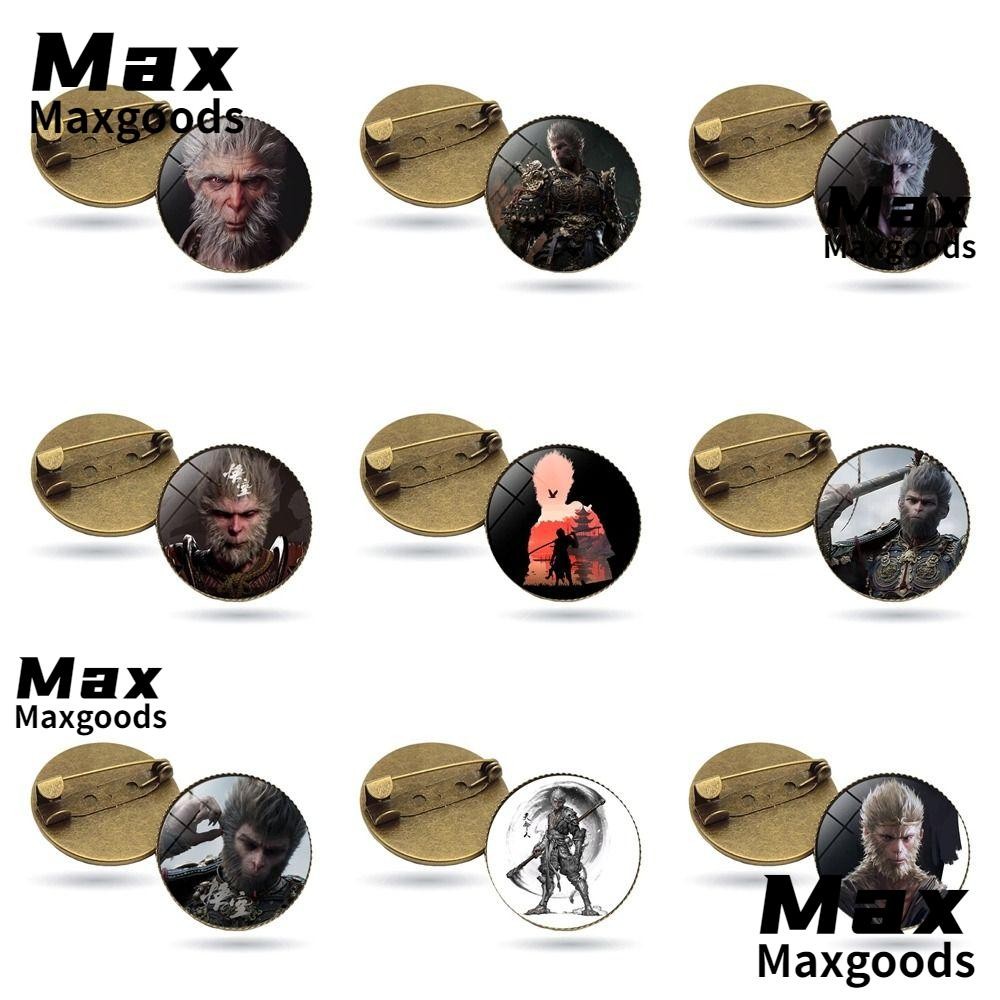 Maxg สีดํา MYTH WU KONG เข็มกลัด,โลหะปุ่มนุ่มเข็มกลัดโลหะ, 58 มม.อะนิเ ...