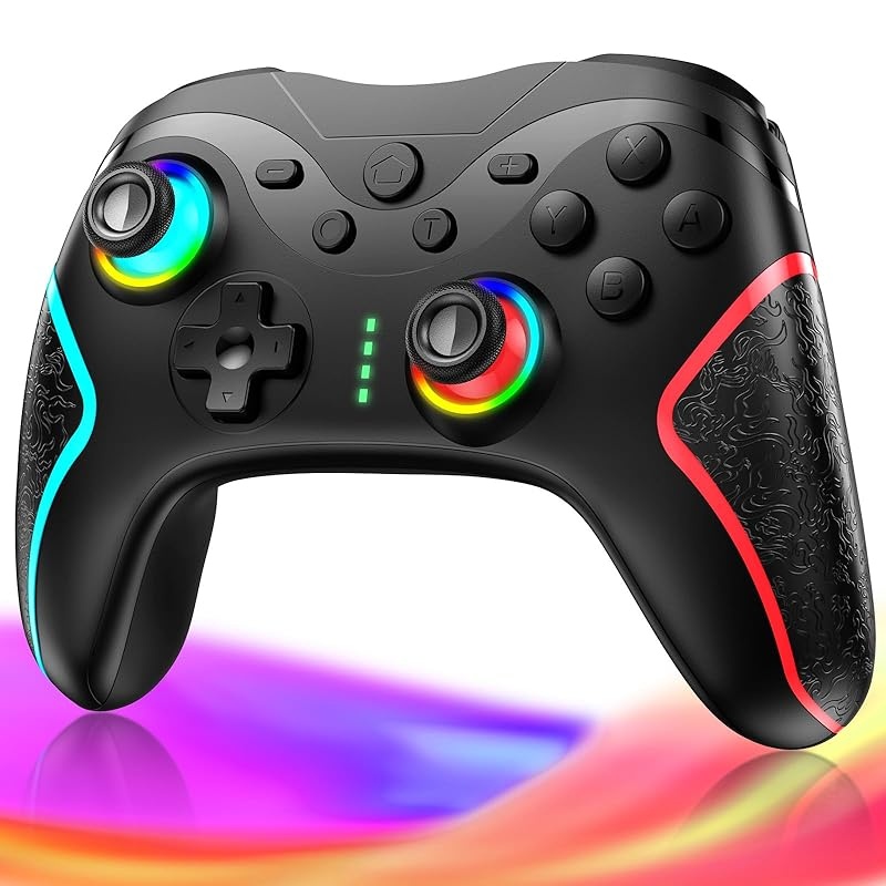 《JAPAN》★Wireless Switch Controller with Turbo Function, Macro Function, Back Buttons, 9-color ...