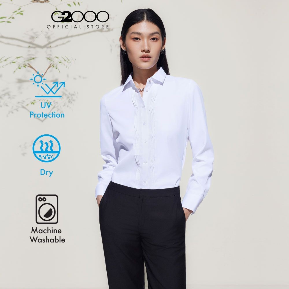 G2000 เสื้อเชิ้ตแบบทางการสำหรับผู้หญิง Slim Fit รุ่น 5122113300 WHITE | Shopee Thailand