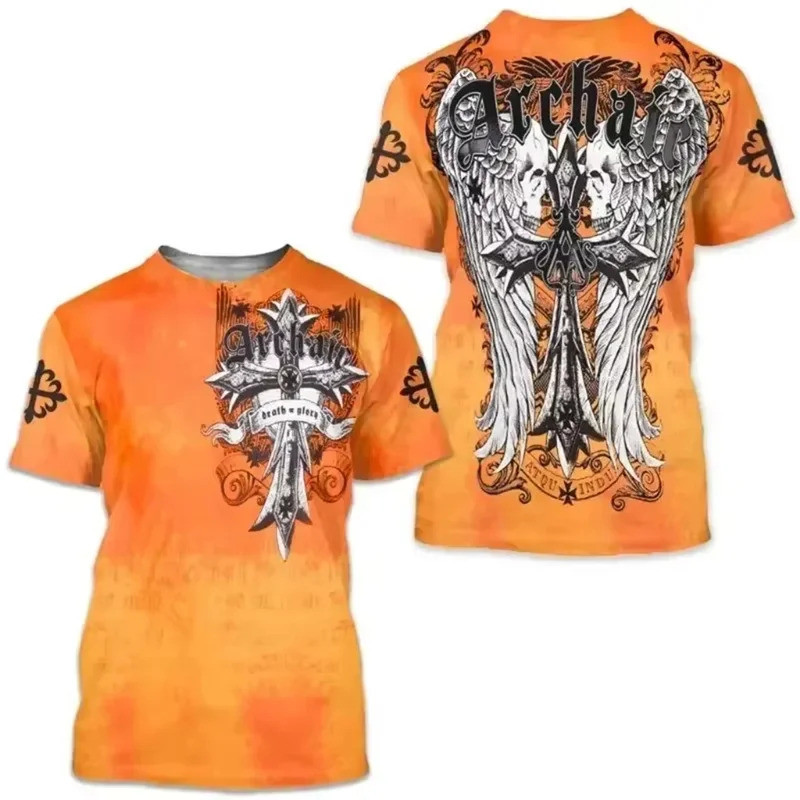 Archac By Afflicion Colisson เสื้อยืดผู้ชาย 3D พิมพ์กราฟิกเสื้อยืดแขน ...