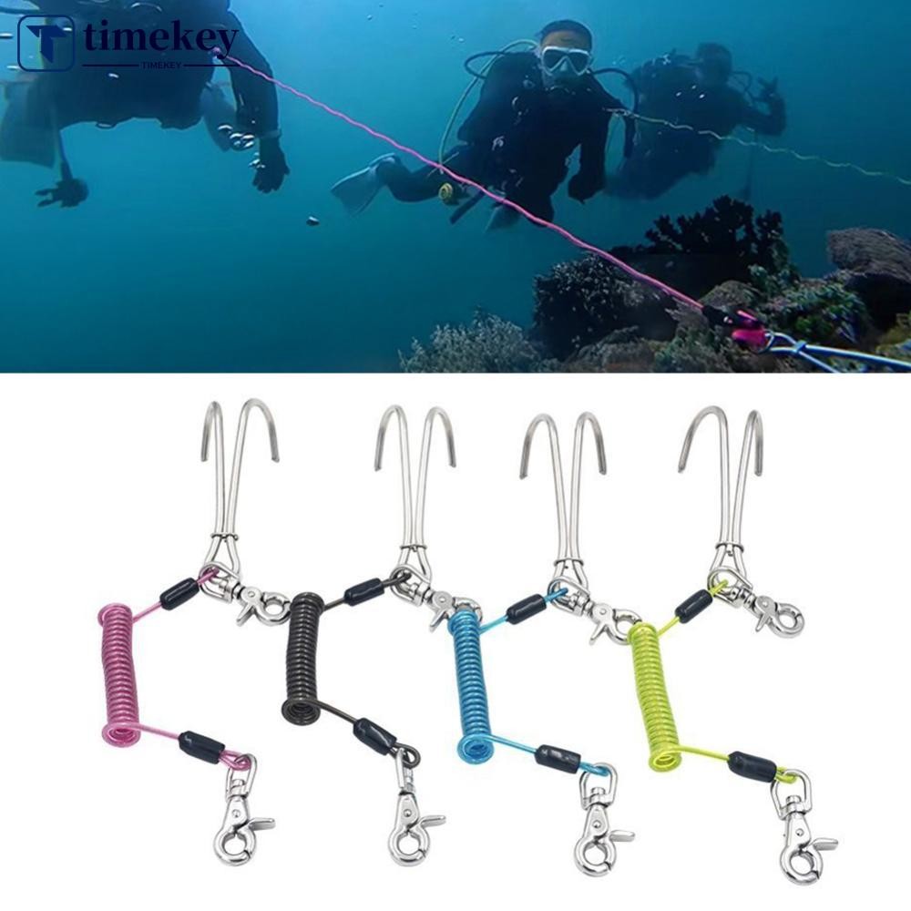 TME 1PCS 316 สแตนเลส Double Head Flow Hook สำหรับดำน้ำ พับเก็บได้ ทนทาน ...