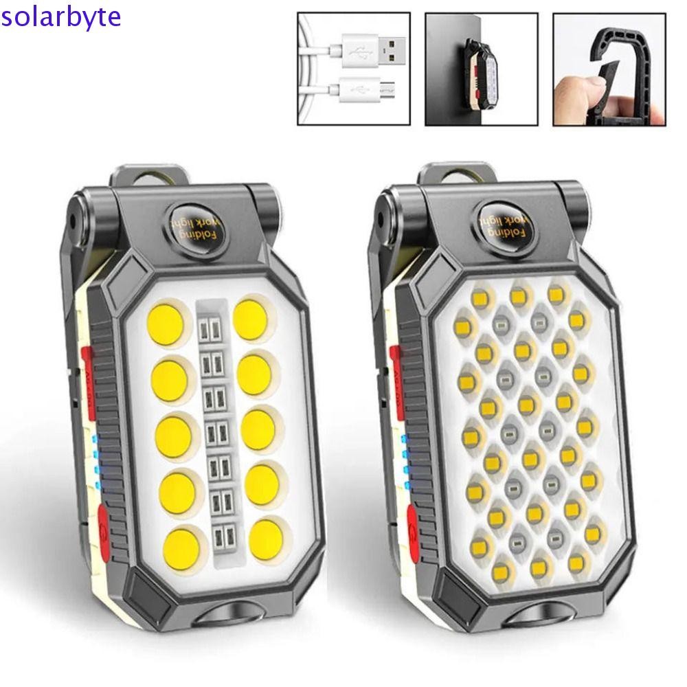 SOLARBYTE โคมไฟพกพา LED กันน้ำ มีตะขอแม่เหล็ก แสงสว่างพิเศษ ใช้งานหลากหลายสำหรับการแคมป์ปิ้ง ...