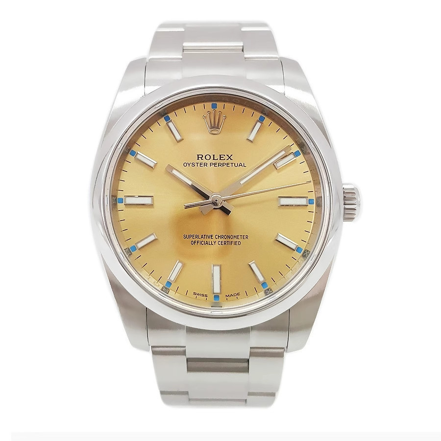 Rolex Yellow Plate Oyster Style Permanent Series114200นาฬิกากลไก ...