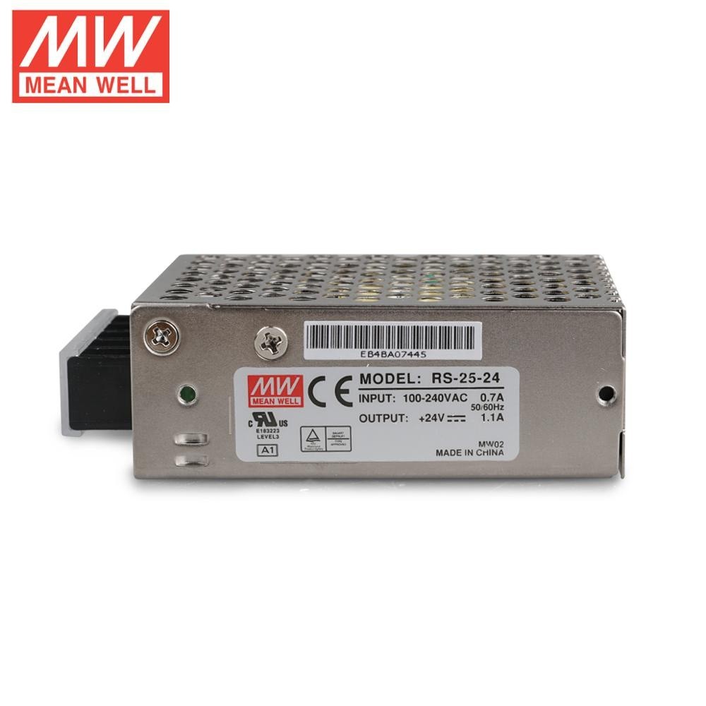 MEAN WELL RS-25-24 25W 24V Switching Power Supply 110V/220V AC to 24V DC 1.1A Power Unit 5G ...