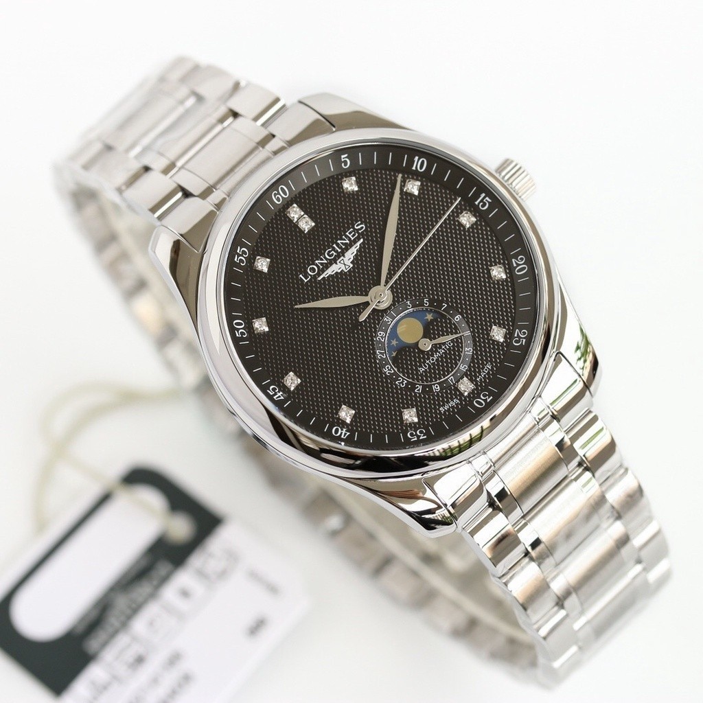 Longin Master Swiss Automatic Movement Sapphire Mirror ขนาด 40X12mm 904 ...