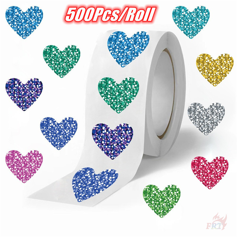 500ชิ้น/ม้วน Vsco สีสัน Hearts . สติ๊กเกอร์รางวัลเด็ก Diy สมุดภาพ ...