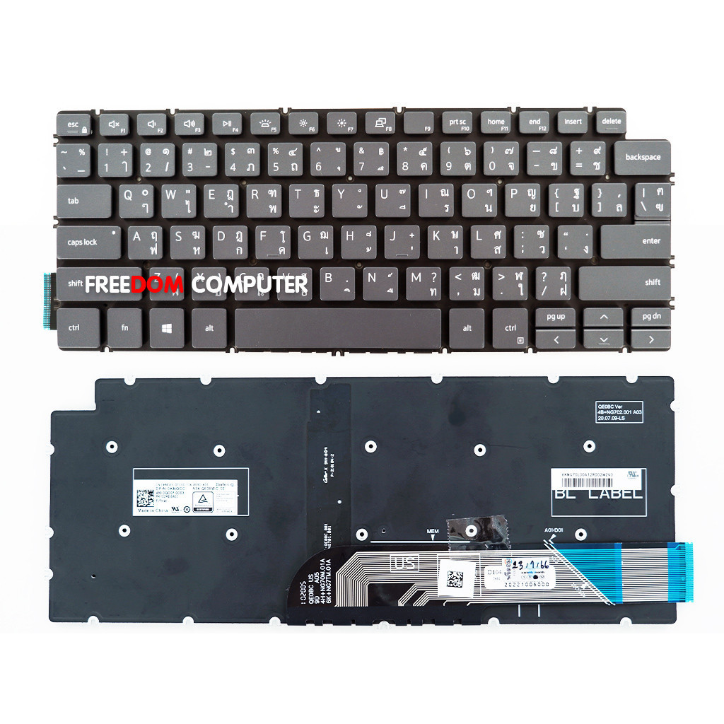 KEYBOARD DELL INSPIRON 7490 5490 LATITUDE 3410 สีดำ ไทย อังกฤษ KEYBOARD ...