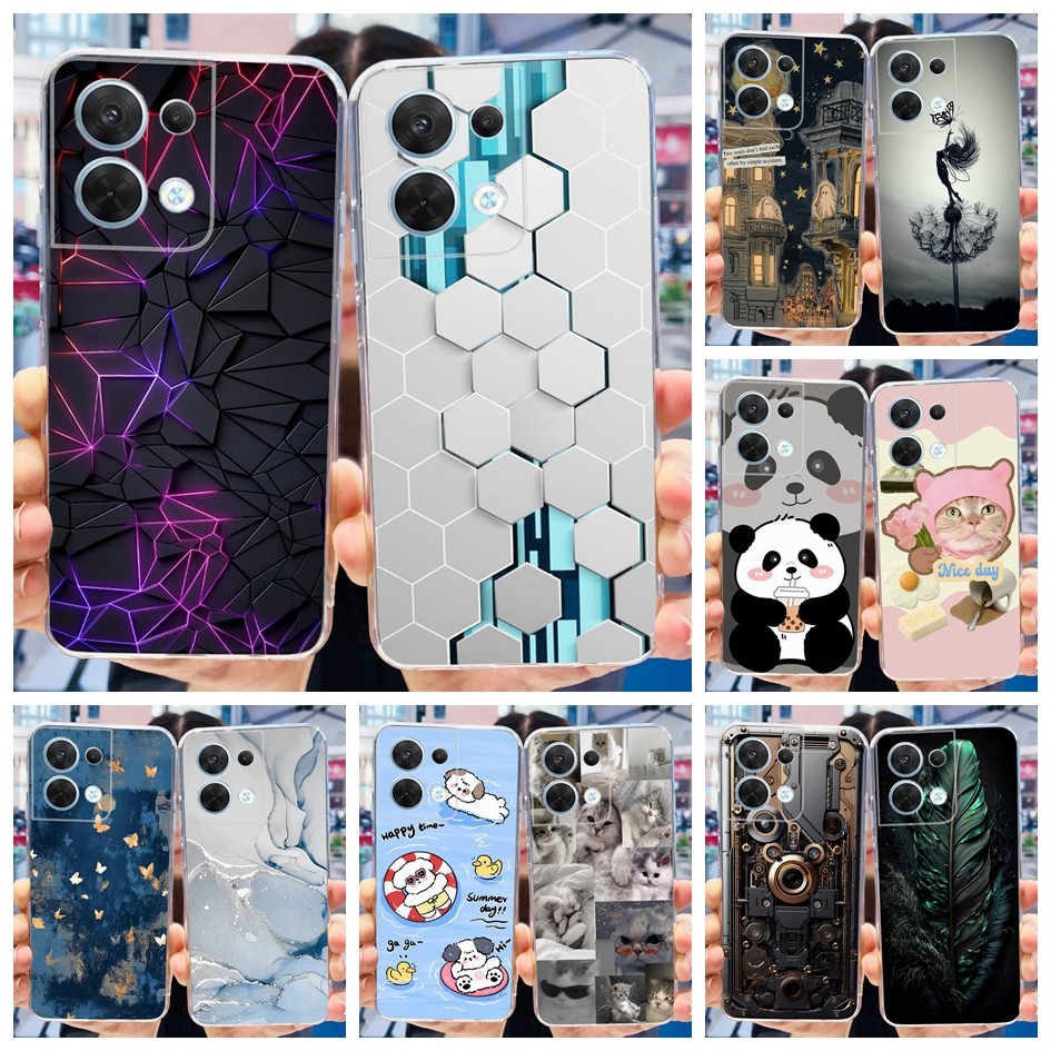 สําหรับ OPPO Reno 8 Pro 5G กรณี CPH2357 ซิลิโคนปลอกแฟชั่น Marble Soft ...