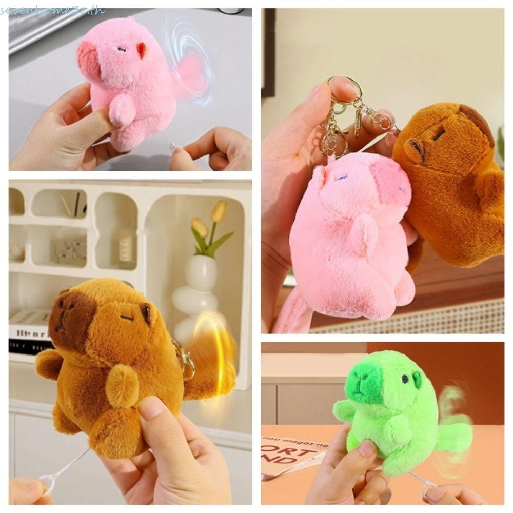 Sevenhome3e ตุ๊กตา Capybara พวงกุญแจ, Creative Wagling Tai Capybara จี้ ...