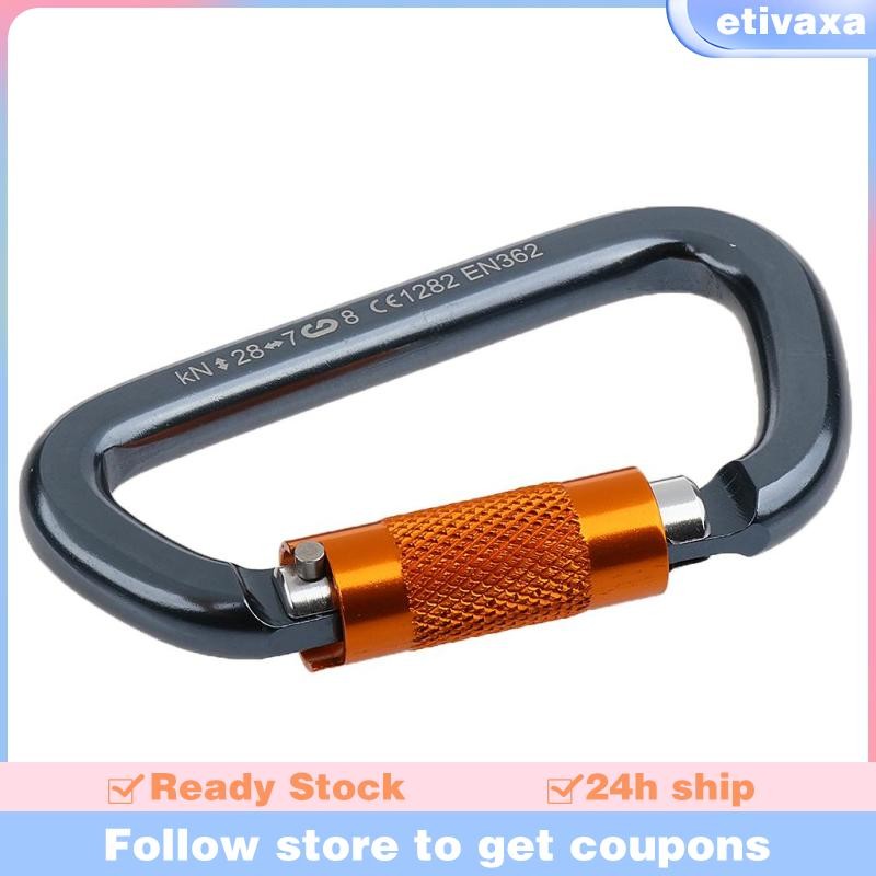 [Etivaxa] 28kn Strong Metal Carabiner Hook Karabiner Climbing Hike พวง ...
