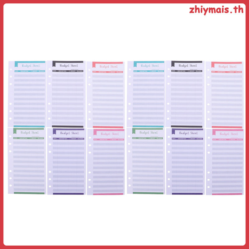 Budget Card Daily Planner ในครัวเรือน Binder Supply อุปกรณ์เสริมกระดาษ ...