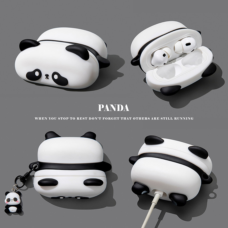 (เคส Airpods4) เคส Pnada น่ารักสําหรับ AirPods4(2024)1/2/3/Pro/Pro2 เค ...