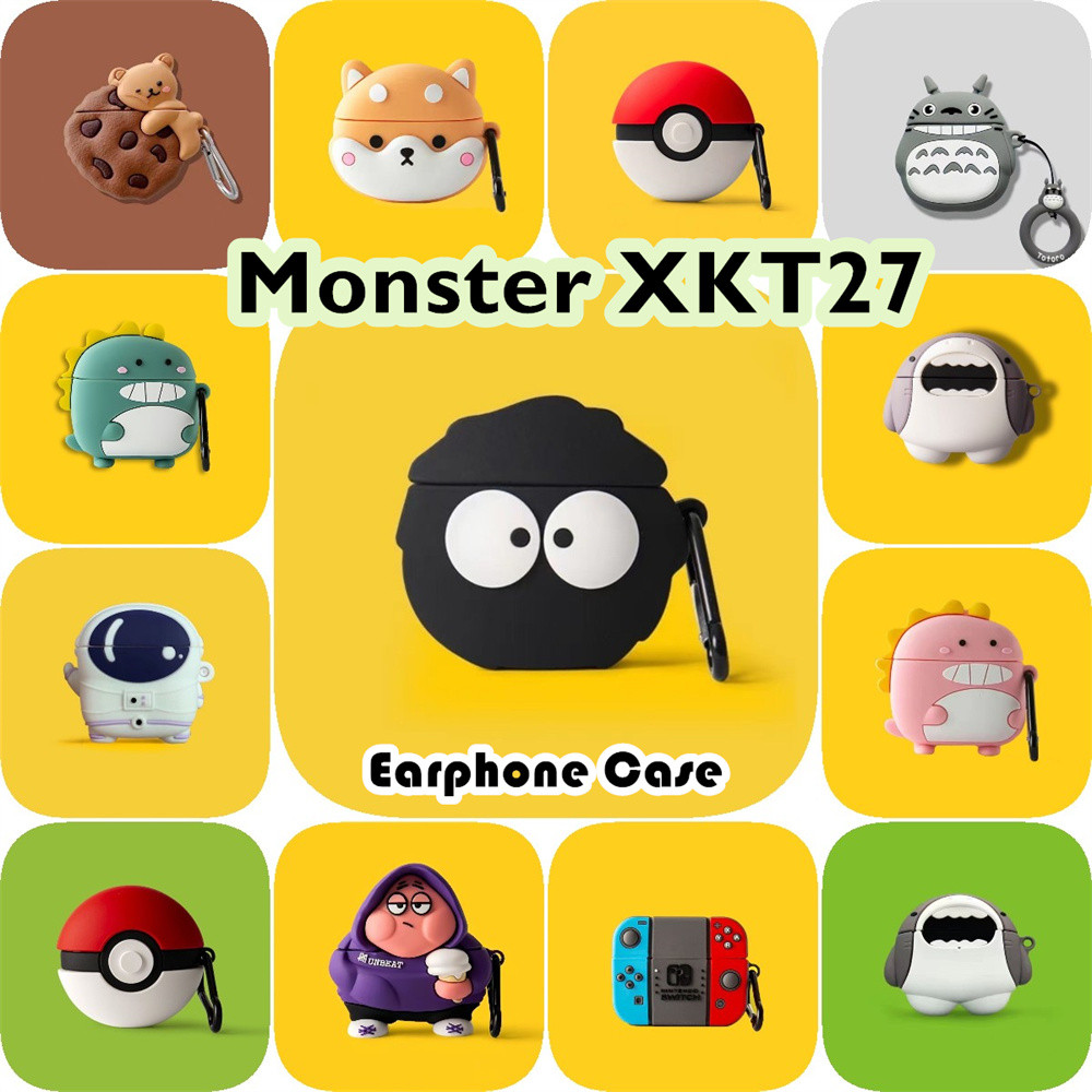 ส่วนลดFor Monster XKT27 Case Creative Cartoon Soft Silicone Headphone ...