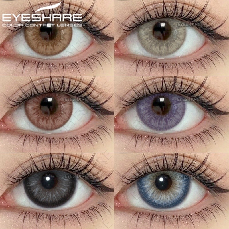 EYESHARE คอนแทคเลนส์สี 2 ชิ้น/คู่แฟชั่นสีฟ้านักเรียนที่สวยงาม ...