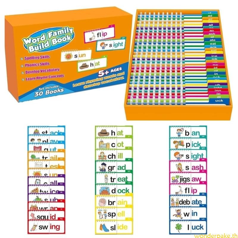 Wonder 30 ชิ้น Fun Phonics Flip Books เหมาะสําหรับฝึกภาษาอนุบาล ...