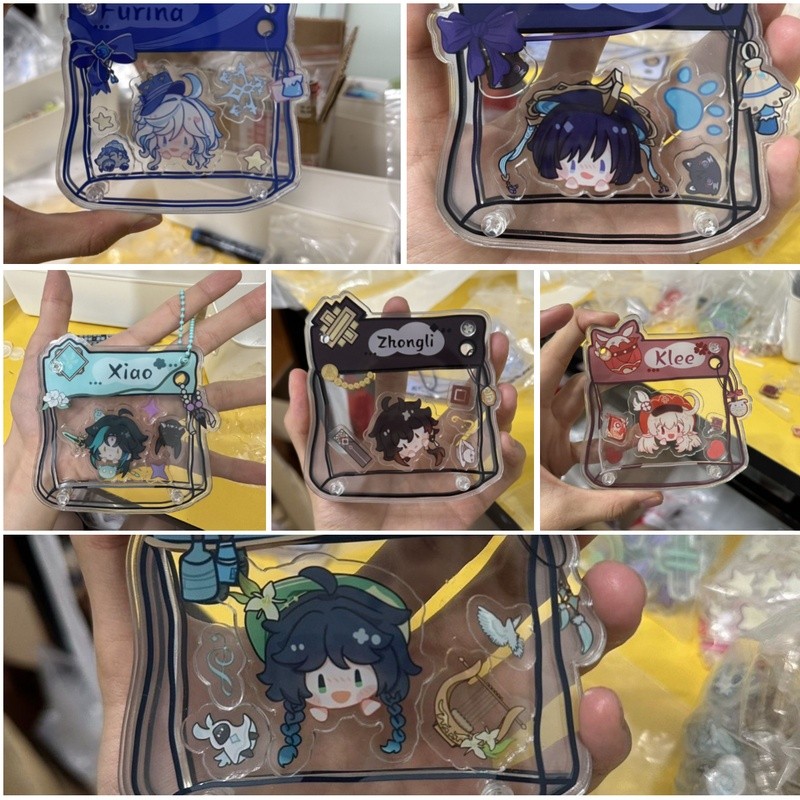 6 รูปแบบ Shake เกม Genshin Impact Key Chain แหวนน่ารัก Kunikuzushi ...