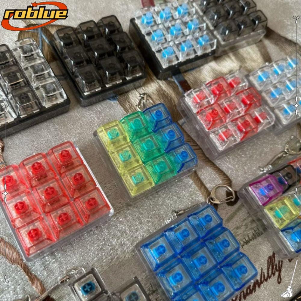 ROBLUE Fidget พวงกุญแจ,บรรเทาความเครียด Keycap Finger Keyboard Cap ...