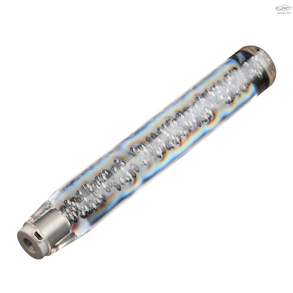 ไฟ LED RGB Shift Knob Stick คริสตัลโปร่งใส Bubble Gear Shifter10 ซม./15 ...