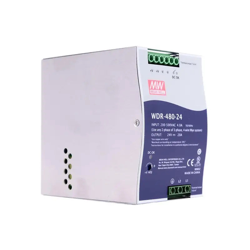 Mean Well WDR-480-24 180-550VAC อินพุตแรงดันไฟฟ้า mianwell DC 24V 20A ...