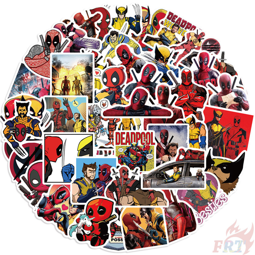 50ชิ้น/เซ็ต สติ๊กเกอร์ Deadpool & Wolverine Series 01 Diy แฟชั่น ...