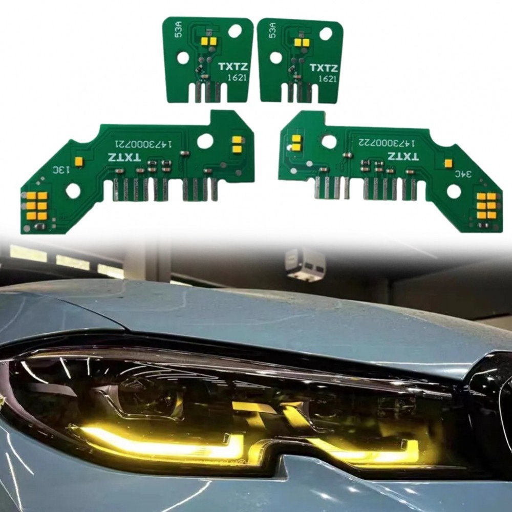 12) บอร์ด LED DRL สีเหลืองติดตั้งง่ายสําหรับ BMW G20 330e 330i M340i ...