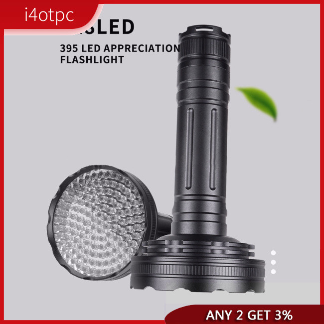 I4otpc ไฟฉายสีดํา 128 LED 595nm Blacklight ไฟฉายอลูมิเนียม Blacklight เครื่องตรวจจับแมงป่อง ...