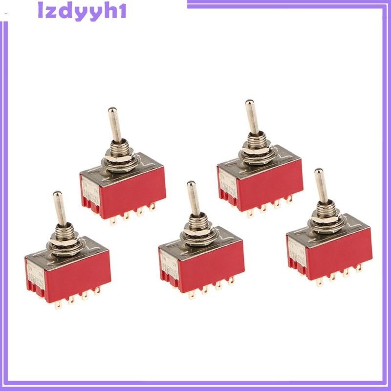 [JoyDIY] 125vac 6A, 250VAC 2A On/On 12 PIN 4PDT Mini Toggle Switch สีแดง 5 ชิ้น/แพ็ค | Shopee ...