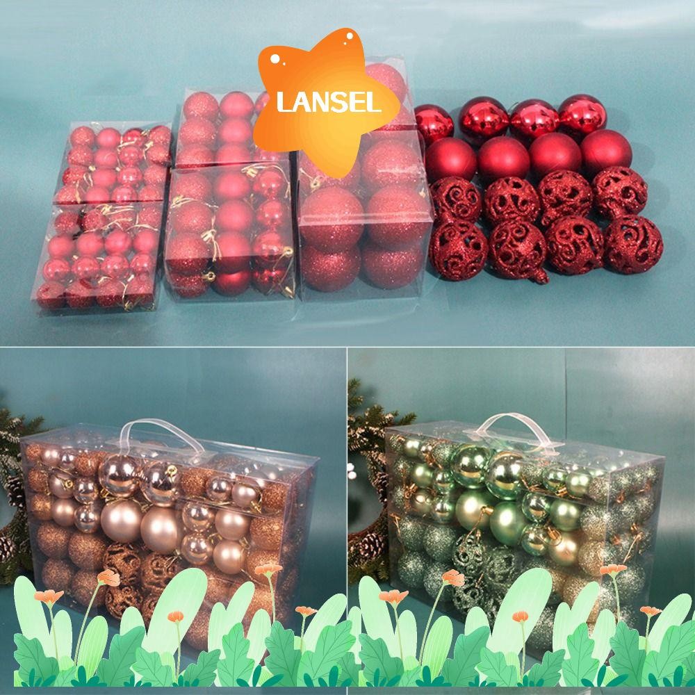 Lansel 100 ชิ้นชุดลูกบอลคริสต์มาส, พลาสติก 18 สีลูกบอลต้นคริสต์มาส ...