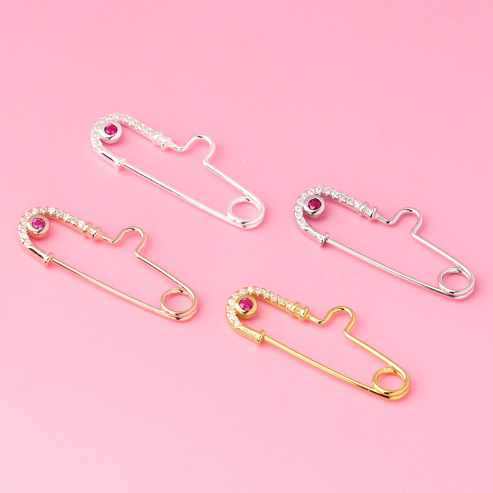 เข็มกลัดรูปตัวยูเงิน S925 DIY ทำเข็มกลัดปลอดภัยสำหรับเด็กทารกจี้มุกอุปกรณ์เสริมวัสดุ ...
