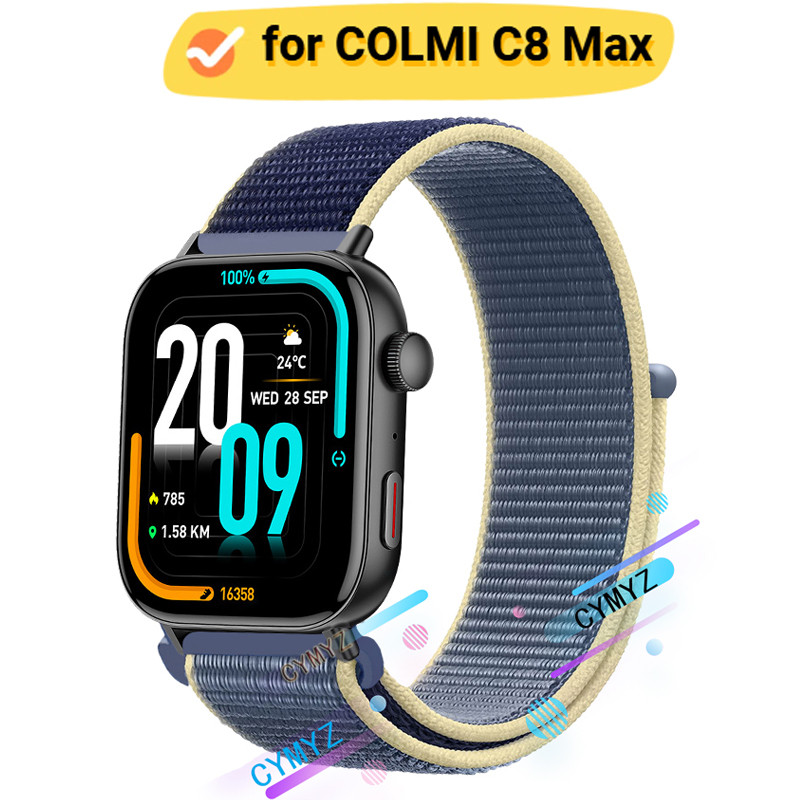 สาย COLMI C8 Max สายไนลอน Aolon COLMI C8 Max สายสมาร์ทวอทช์ สายรัดข้อมือกีฬา | Shopee Thailand