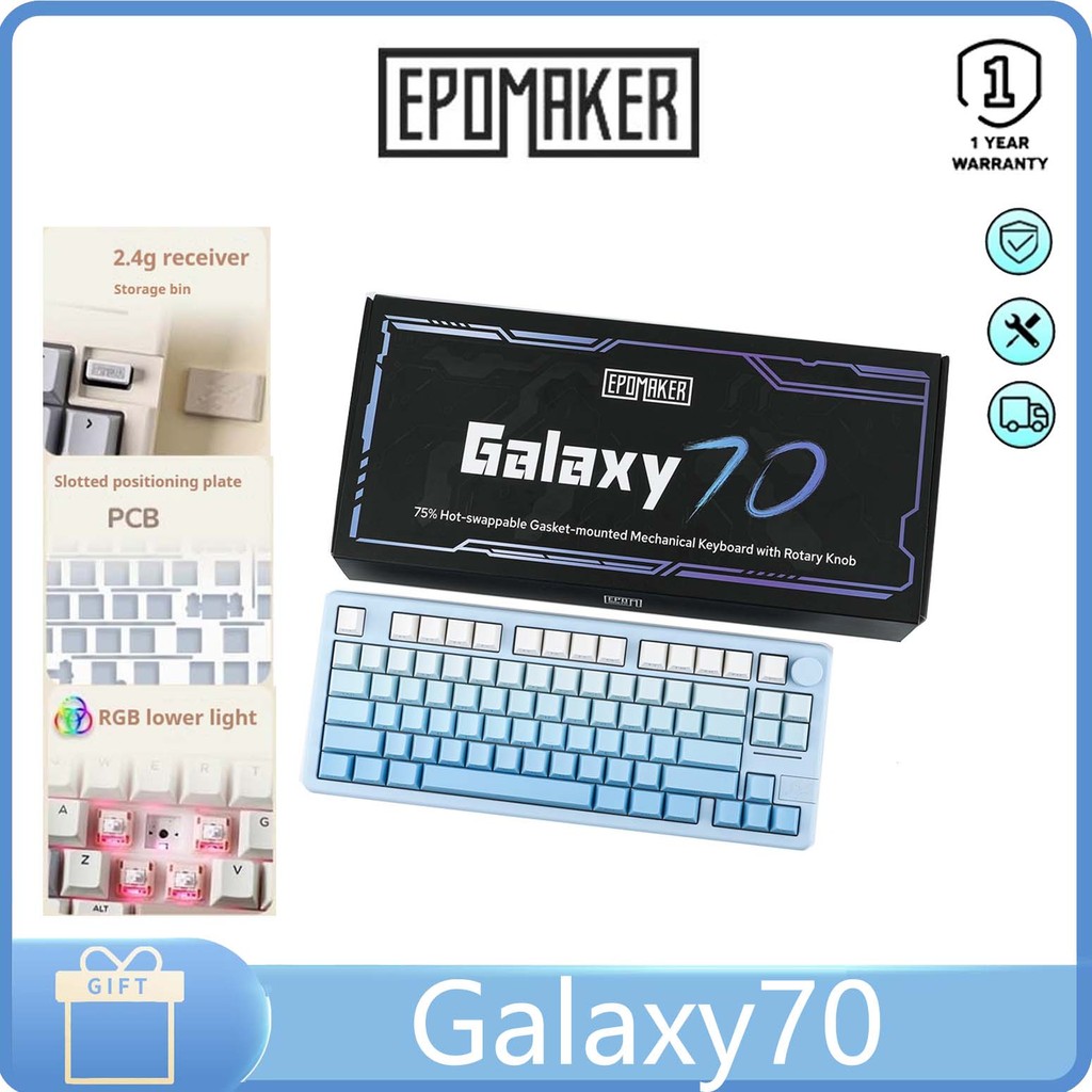 EPOMAKER Galaxy70 mechanical keyboard Aluminum Tuo Tuo custom finished ...