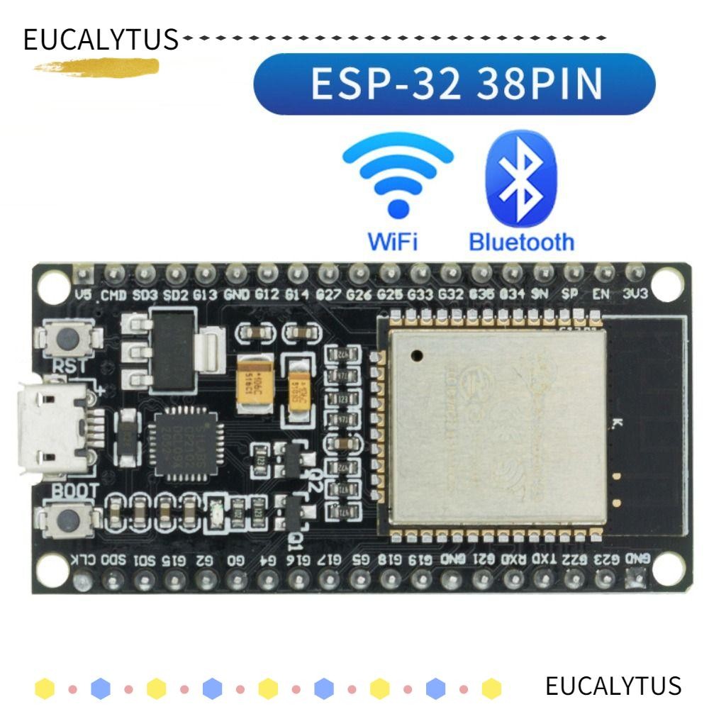 EUCALYTUSTH ESP32 ESP-32S บอร์ดพัฒนา, ESP-WROOM-32 2.4GHz Microcontroller โปรเซสเซอร์แบบบูรณาการ ...