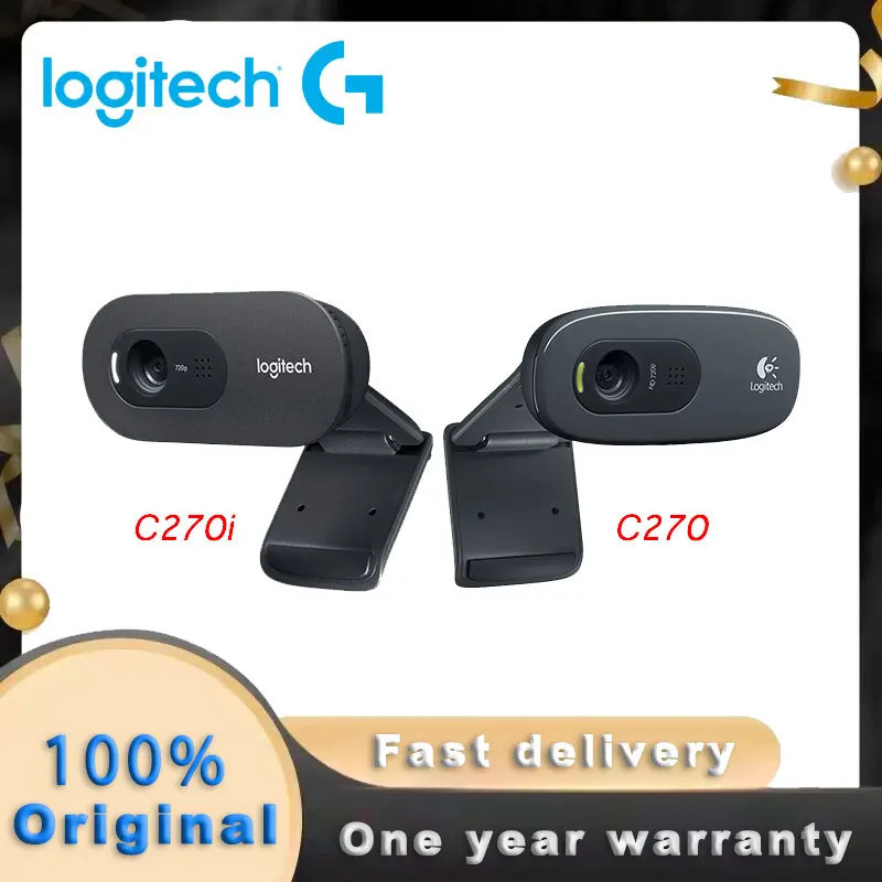 Logitech C270/c270i Hd Video 720p Web ไมโครโฟนในตัว Usb2.0 กล้อง ...