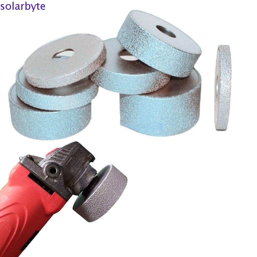 SOLARBYTE หัวเจียร,กระบอกประเภทสูญญากาศ Brazed ล้อขัด, Lapidary Parallel Edge Demi-bullose แผ่น ...