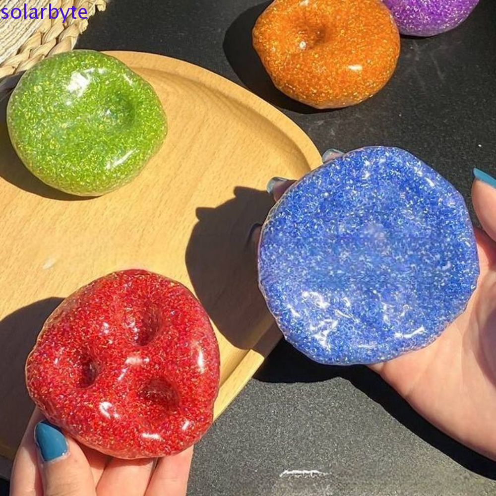 SOLARBYTE Hand Made Ball Pinch ของเล่น,โปร่งใส Creative TPR คริสตัลบอล,ตลกยืดหยุ่นจําลองที่มี ...