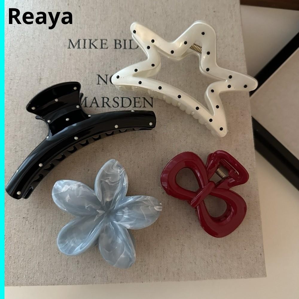 REAYA กิ๊บติดผมลายจุด เสริมสไตล์แฟชั่นหรูหราและขนาดใหญ่ | Shopee Thailand