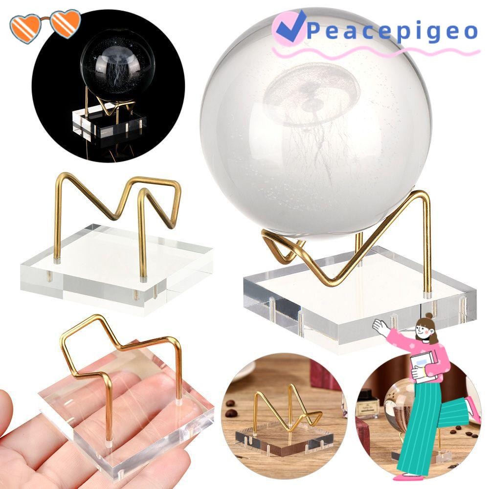 PEACEPIGEO ที่วางทรงกลมแก้วอุปกรณ์ประกอบฉากการถ่ายภาพโลหะตกแต่งบ้านแร่ | Shopee Thailand