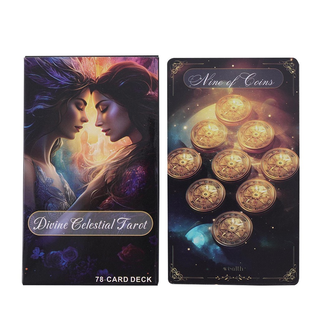 Divine Celestial Tarot Solitaire ของเล่น Casual 78-Card Tarot Deck Vibrant Imagery เกมกระดานของ ...