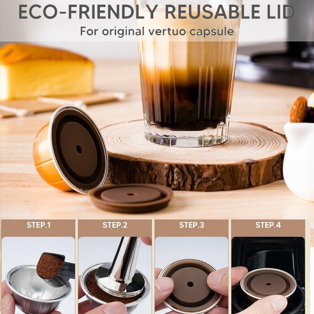 Reusable Vertuo Silicone Cap Lids To Refilled Capsules For Nespresso ...