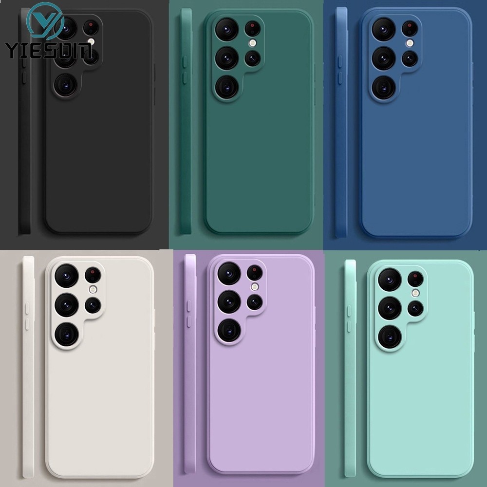 สําหรับ Samsung Galaxy S24 S23 S22 S21 Ultra S22 S24 Plus S21 S23 FE สีทึบ Ultra Thin Matte ...